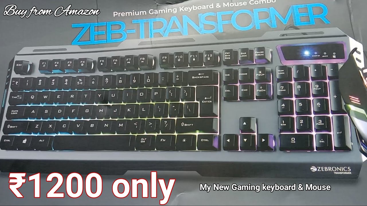 Zebronics Zeb Transformer ।। Gaming keyboard and mouse।। Zebronics Zeb ...