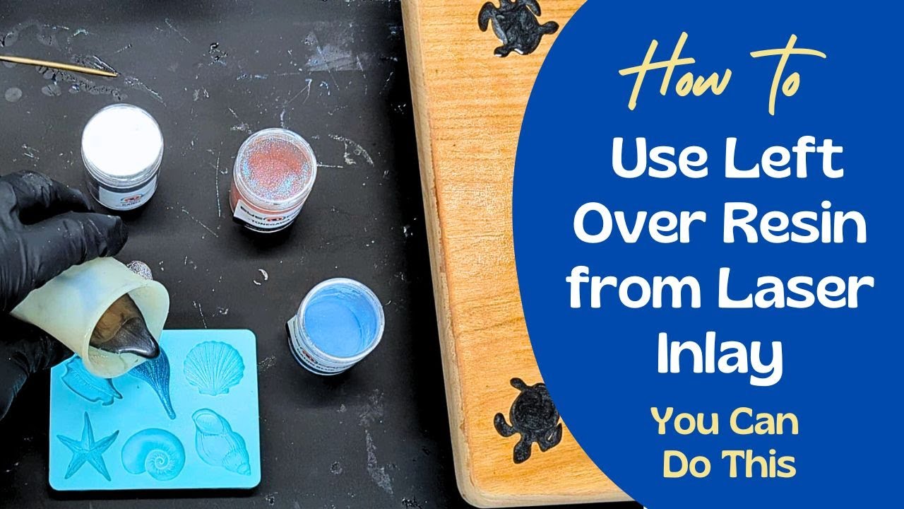 Using Extra Resin From Laser Inlay Projects #laser - YouTube