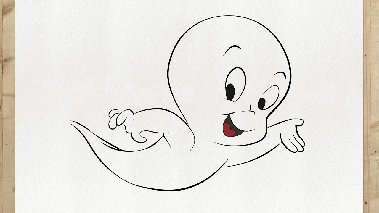 Cómo Dibujar a CASPER 👻 | Fantasma Amigable | Tutorial de Dibujo Paso a ...