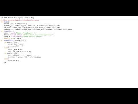 Python program Payroll Calculator - YouTube