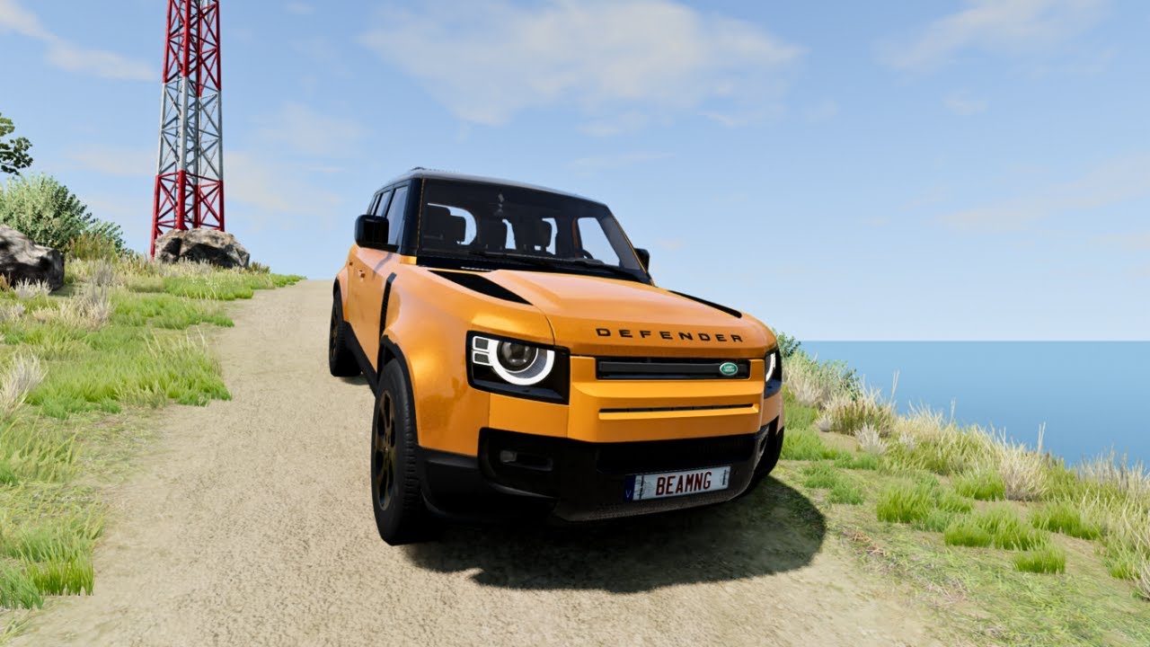 Land Rover Defender│BeamNG drive محاكي الحوادث - YouTube