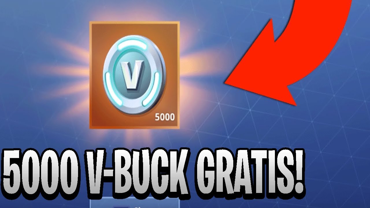 EPIC GAMES REGALA 5000 V-BUCK GRATIS su Fortnite Battle Royale - YouTube