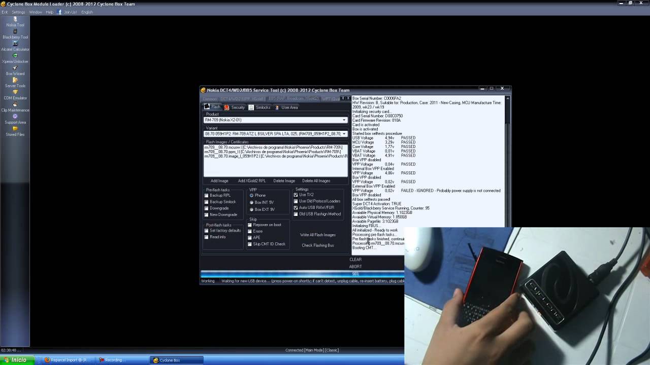 Cyclone Box - Flash Nokia SL3 USB ( Sirve para BB5 & SL3 ) - YouTube