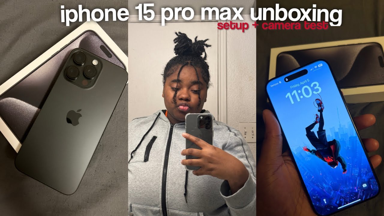 iPhone 15 Pro Max Black Titanium (256GB) unboxing + setup - YouTube