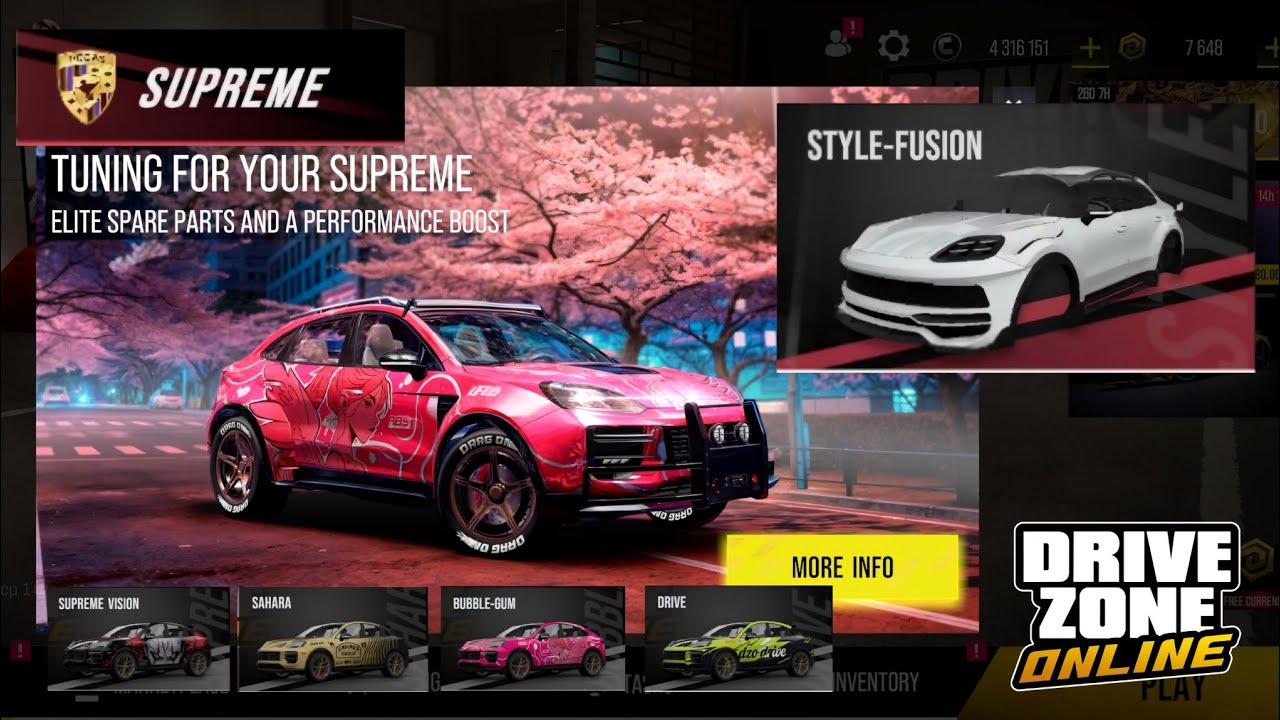 Drive Zone Online: New Car Supreme | Maxing Out & Unlocking All Paid ...