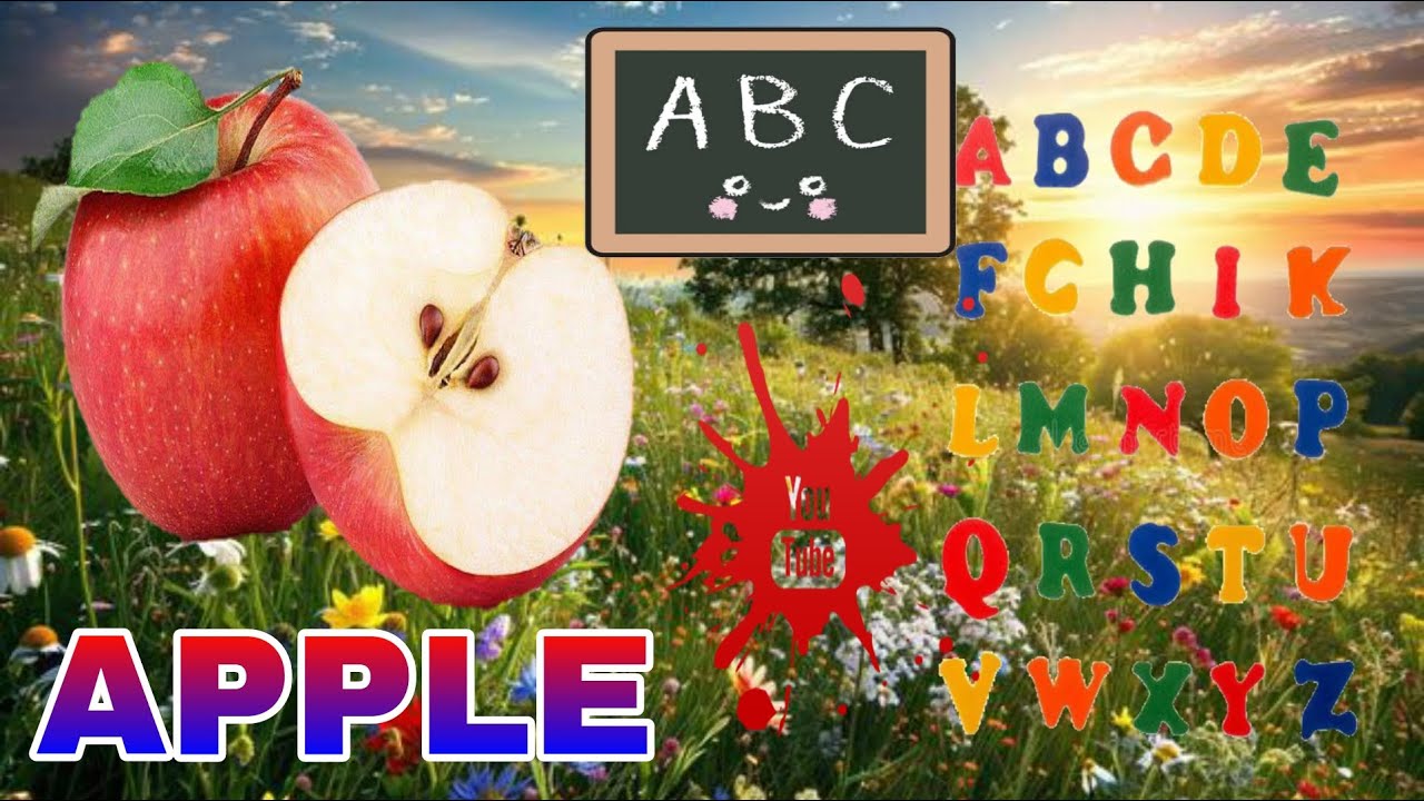 One two three,A for Apple 🍎, ABC, ABCD, 123, 123 Numbers, learn to ...