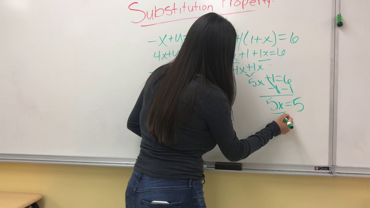 Algebra: substitution property - YouTube