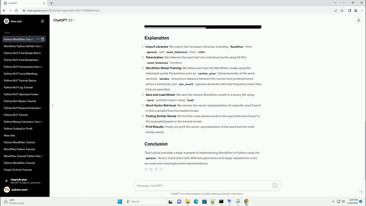 python word2vec example - YouTube