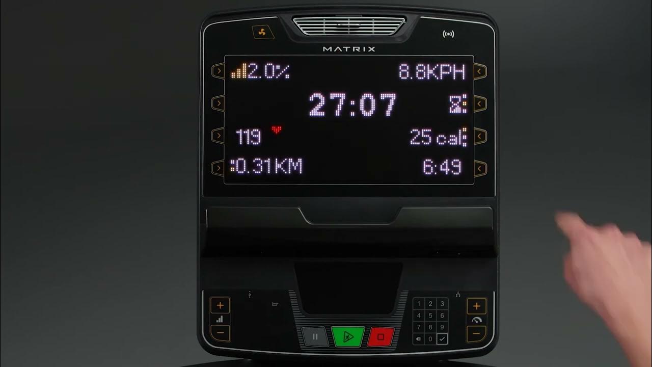 Matrix Fitness Premium LED Console Walkthrough - YouTube