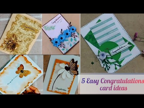 5 Easy Congratulations card ideas | Greeting Card Ideas | Handmade ...