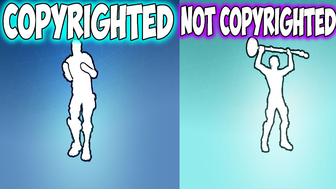 Fortnite Copyrighted VS Not Copyrighted Emotes - YouTube
