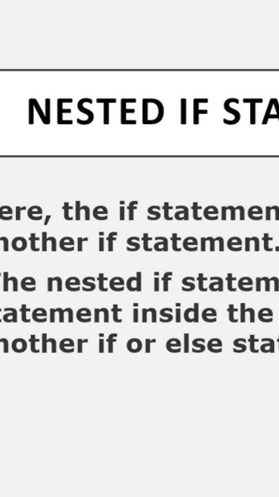 Nested If statement | Malayalam Tutorial - YouTube