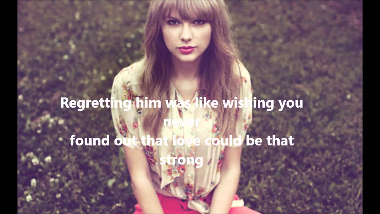Taylor Swift, Red (lyrics) - YouTube