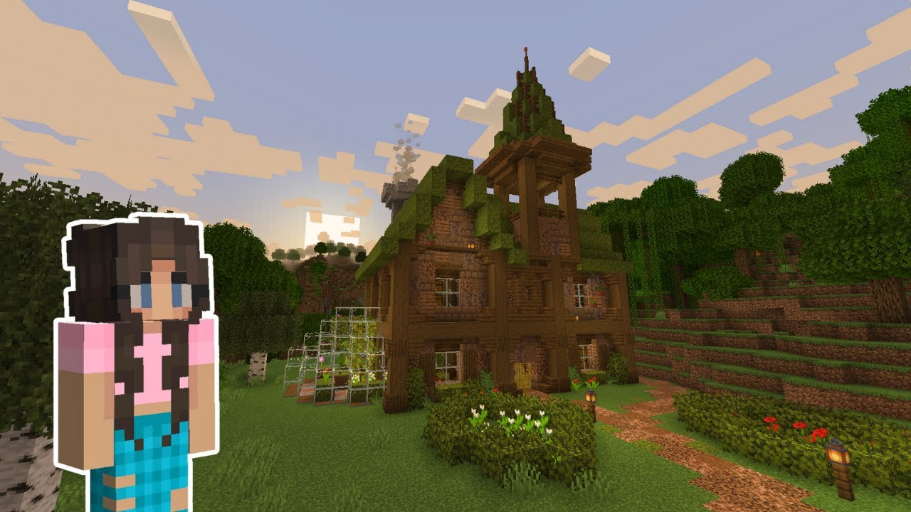 How to Build a Woodland Manor (Minecraft Tutorial) - YouTube