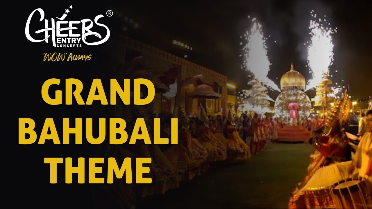 ⭐ Grand Bahubali Theme Entry ⭐ - New Grand Jaimala Couple Bride Groom ...