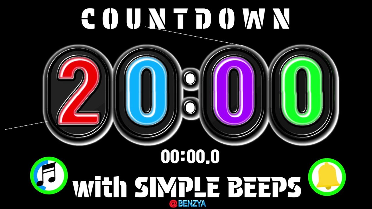 circle flip clock 20 minute countdown with simple beeps timer alarm🔔 ...