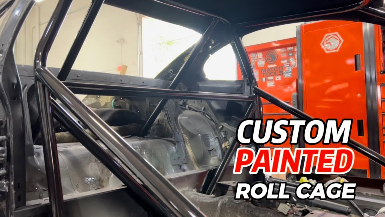 Custom Painted Roll Cage (FLAKES) - YouTube