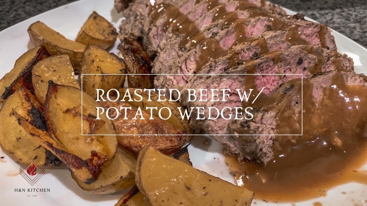ROAST BEEF W/ POTATO WEDGES 🥩🥔 - YouTube