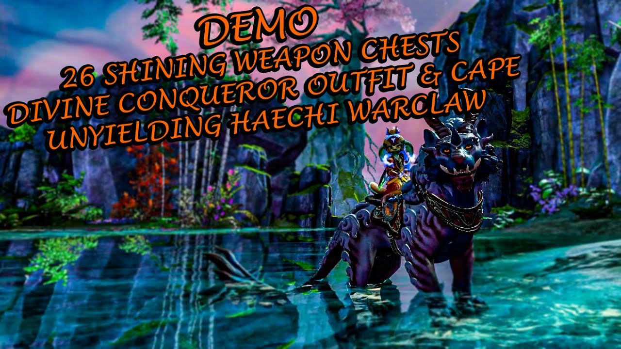 Guild Wars 2 - Shining Weapon Chests, Divine Conqueror Outfit & Cape ...
