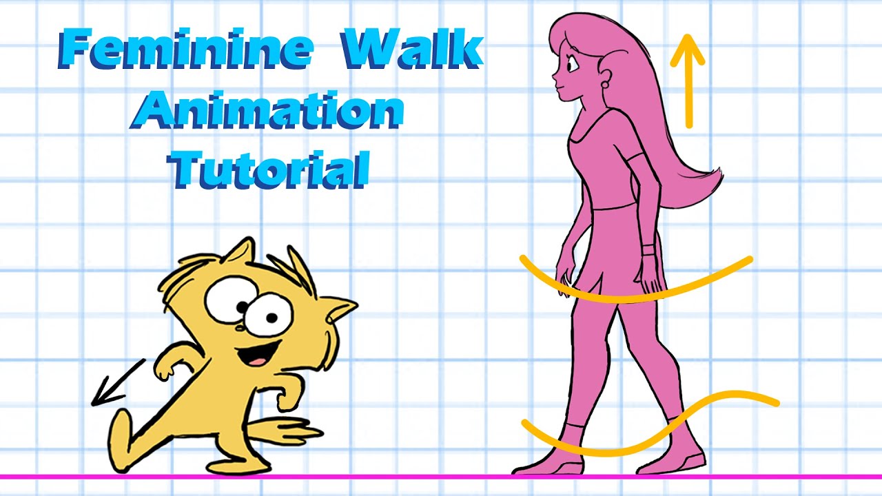 Feminine Walk Cycle - Animation Tutorial - YouTube