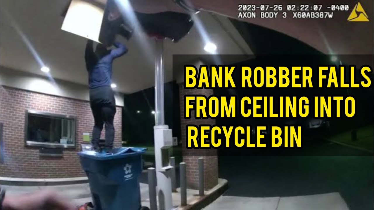 Bank Robber Falls from Ceiling into Recycle Bin, Arrested by Police ...