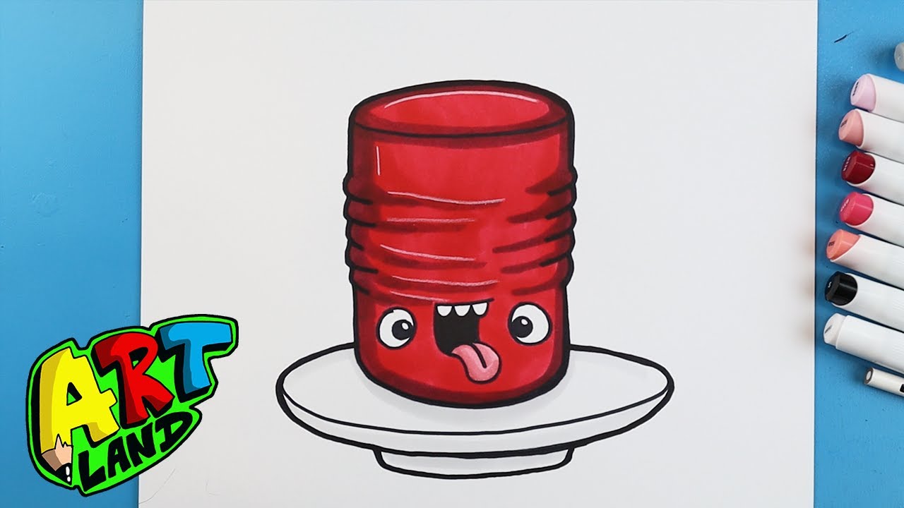 How to Draw CANNED CRANBERRIES - YouTube