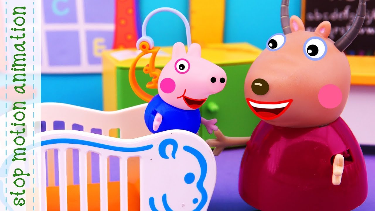 An interesting morning of Little George. Peppa Pig toys Stop motion ...
