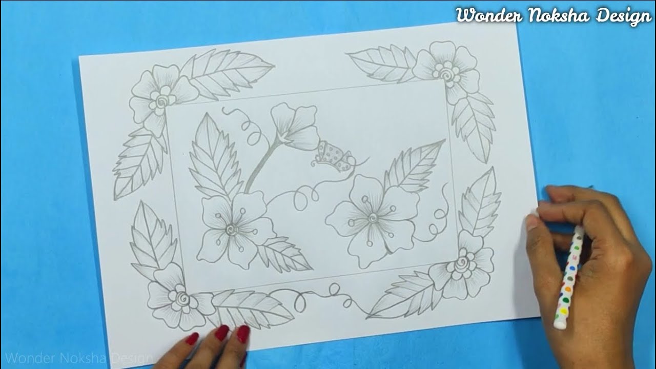 How to draw a Flower Step by Step | Flower Drawing Lesso | Flower ...