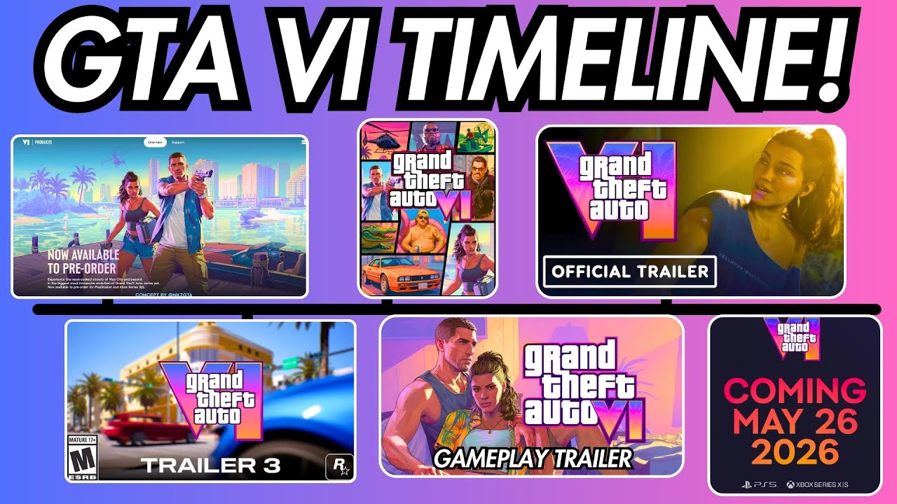 GTA VI Timeline: TRAILER 3, Pre-Orders & MORE! (UPDATED) - YouTube