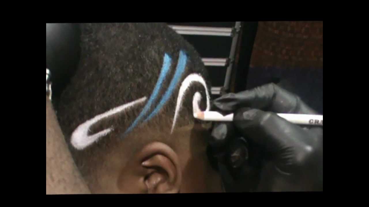 Drop Fade with Design Freestyle Hair Art - YouTube