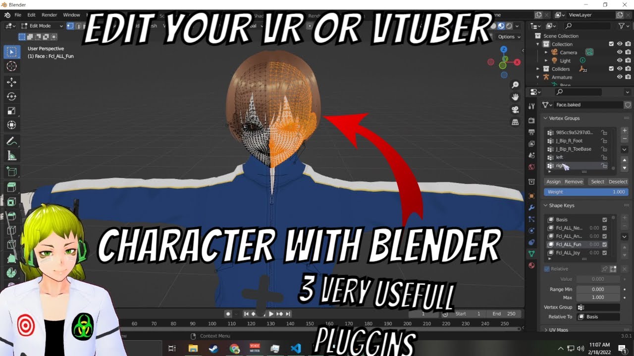 how to edit your vtuber models in blender + 3 usefull addons - YouTube