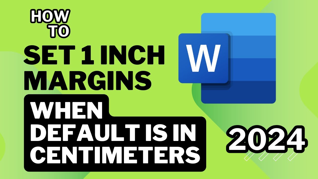 How to Set 1 Inch Margins In Microsoft Word | When Default is in ...