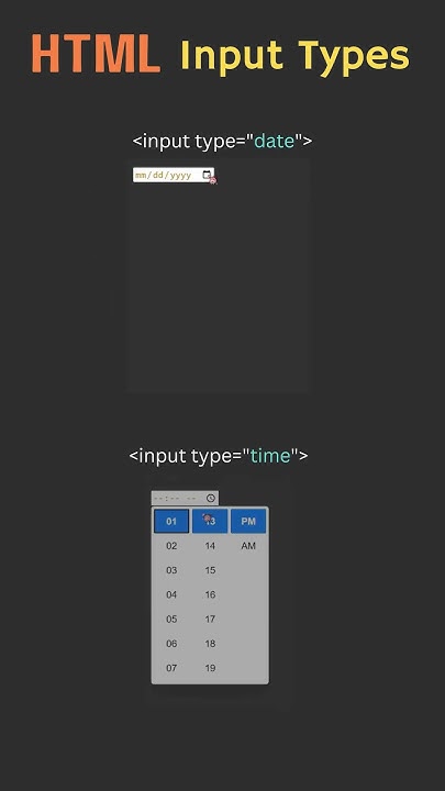 HTML Input Types - YouTube