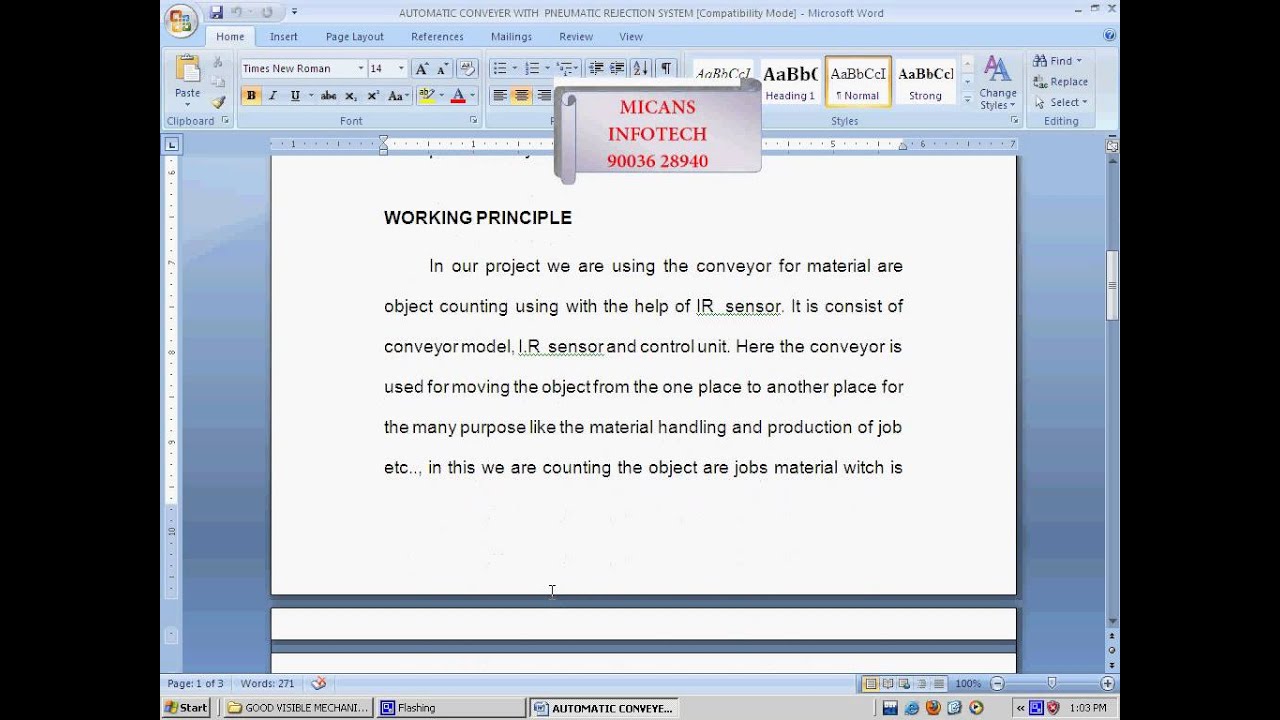 DESIGN AND FABRICATION OF AUTOMATIC CONVEYER WITH PNEUMATIC REJECTION ...