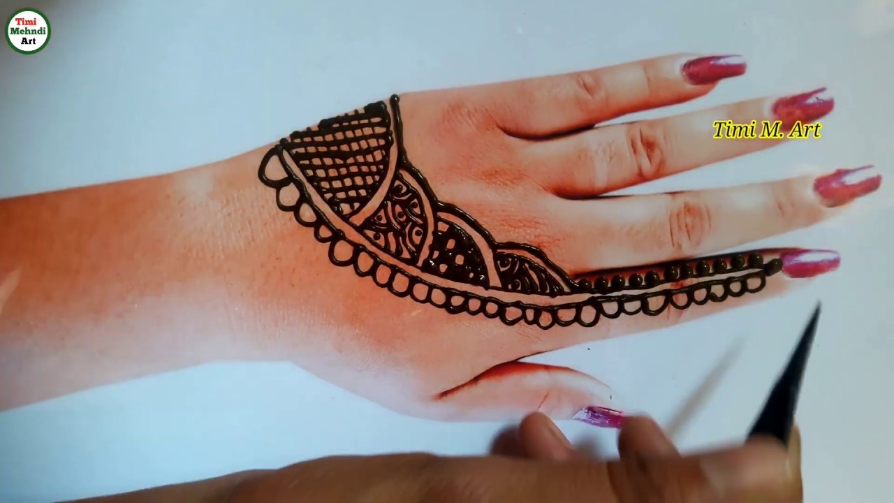 B Latter मेहन्दी लगाना सिखे/B alphabet henna designs / Latest Arebic ...