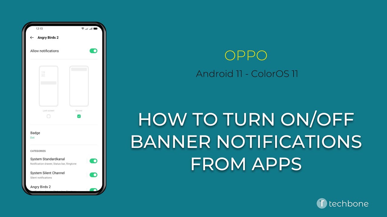 How to Turn On/Off Banner notifications from individual Apps - Oppo ...