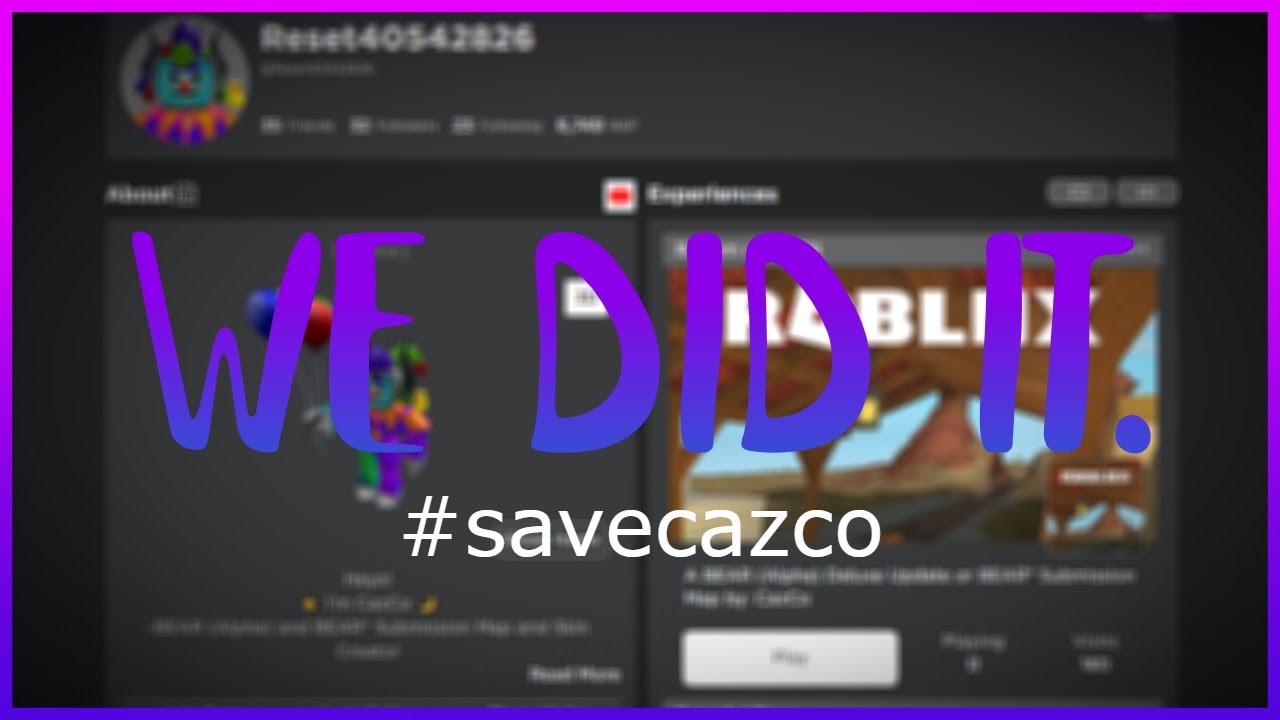 we did it. (Roblox Account Restored) - YouTube