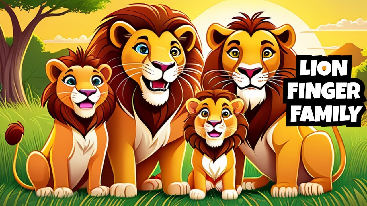 Lion finger family : Animals Finger Family For Kids - YouTube