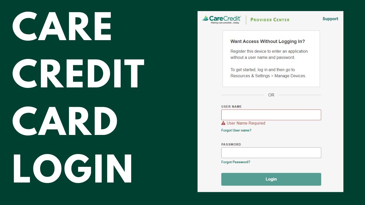 Carecredit Login ⏬👇 - YouTube