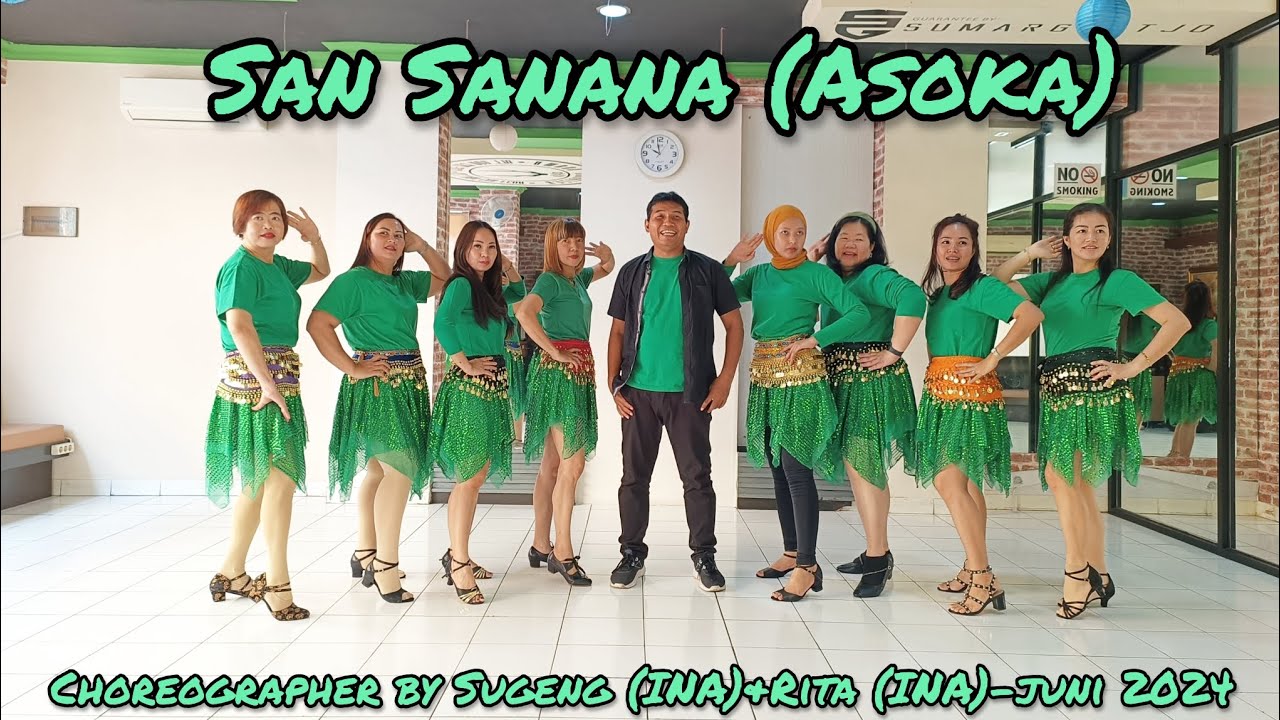San Sanana (Asoka)// Line Dance//Coach Sugeng//Ceria Dance - YouTube
