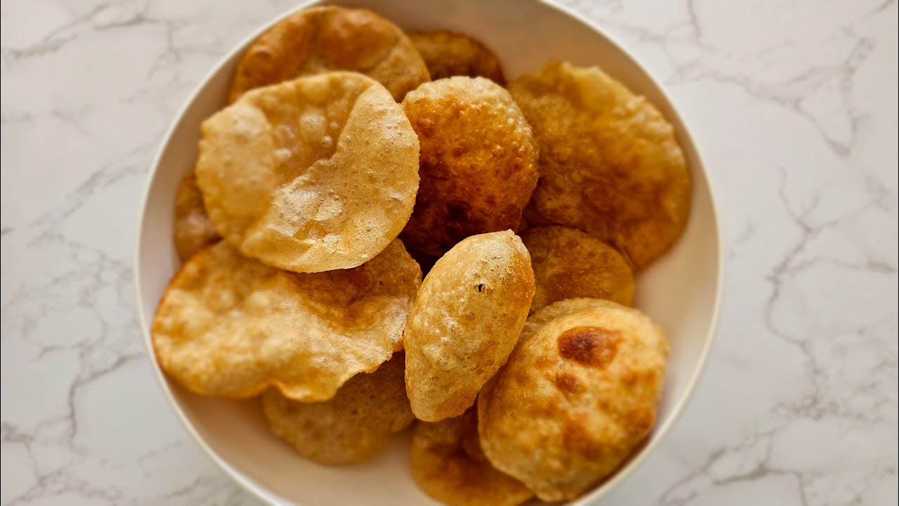 2 ingredient + salt ..... Whole wheat Puri How to make soft fluffy ...