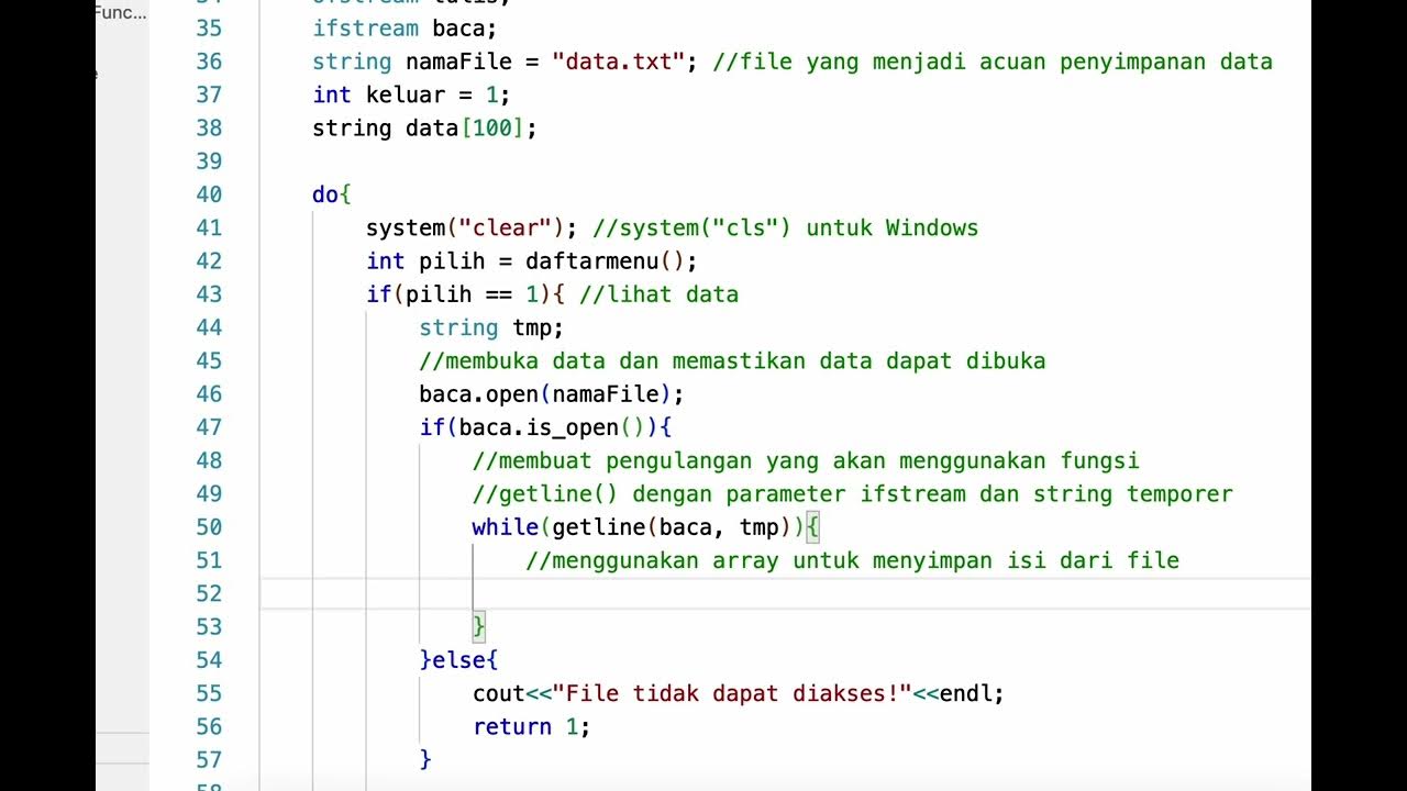 Operasi CRUD menggunakan File .txt (c++) - YouTube