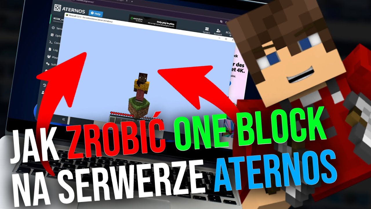 Jak zrobić one block na serwerze Aternos (2025) Jak pobrać one block na ...