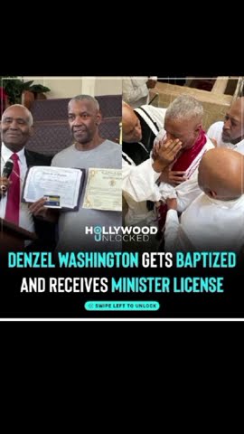 Denzel Washington gets baptized - YouTube