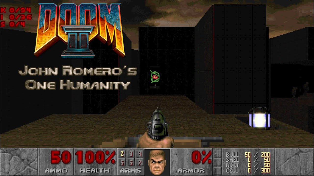 Doom II - One Humanity (UV-100%) [Crispy Doom] John Romero - YouTube