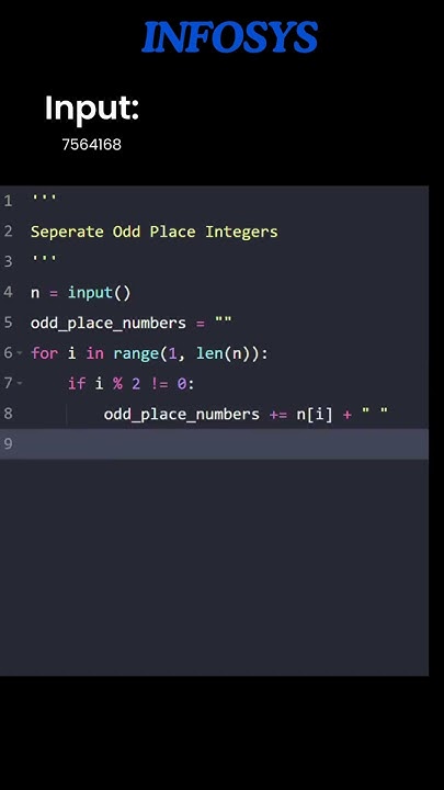 Python "INFOSYS" Coding Question mostly asked in Interviews - YouTube