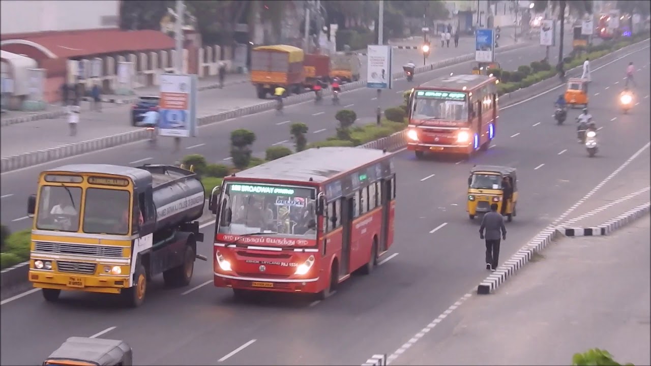 MTC Red buses spotted at OMR - YouTube