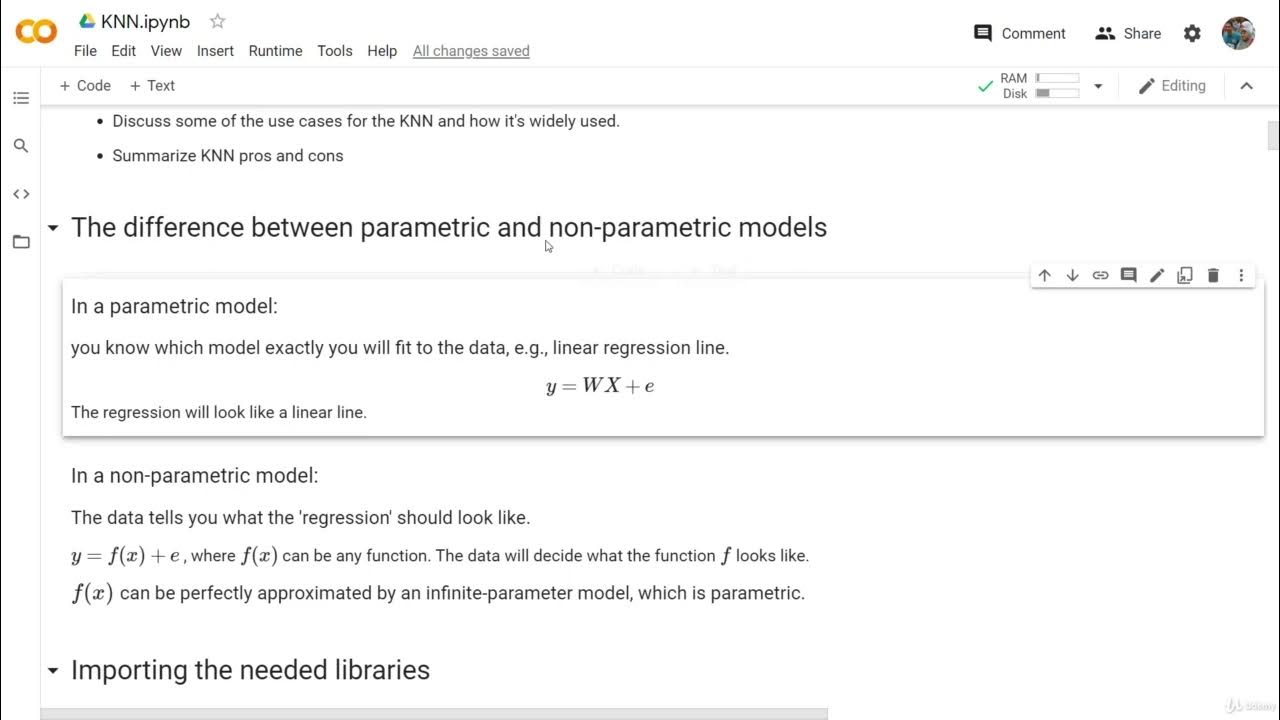 67. parametric vs non-parametric models - YouTube