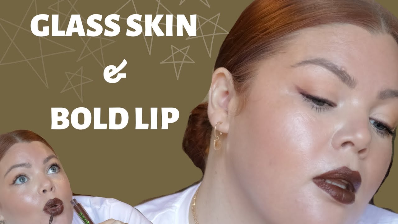 How to: Glass Skin & Bold Lip - YouTube