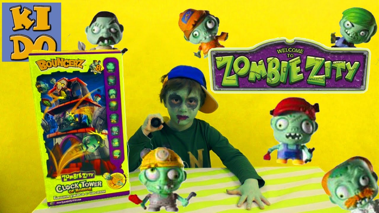 ЗОМБИ ЗИТИ Башня ужаса с часами распаковка игрушки ZOMBIE ZITY CLOCK ...
